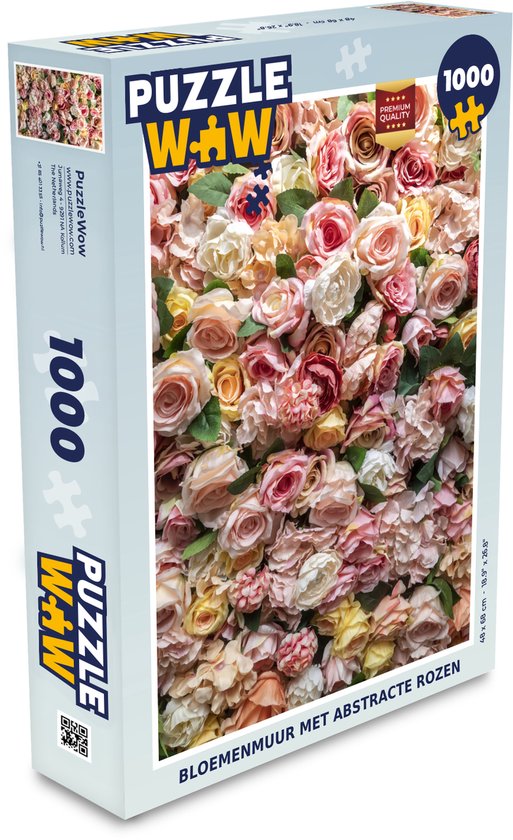 Puzzel Rozen - Kleuren - Muur - Legpuzzel - Puzzel 1000 stukjes ...