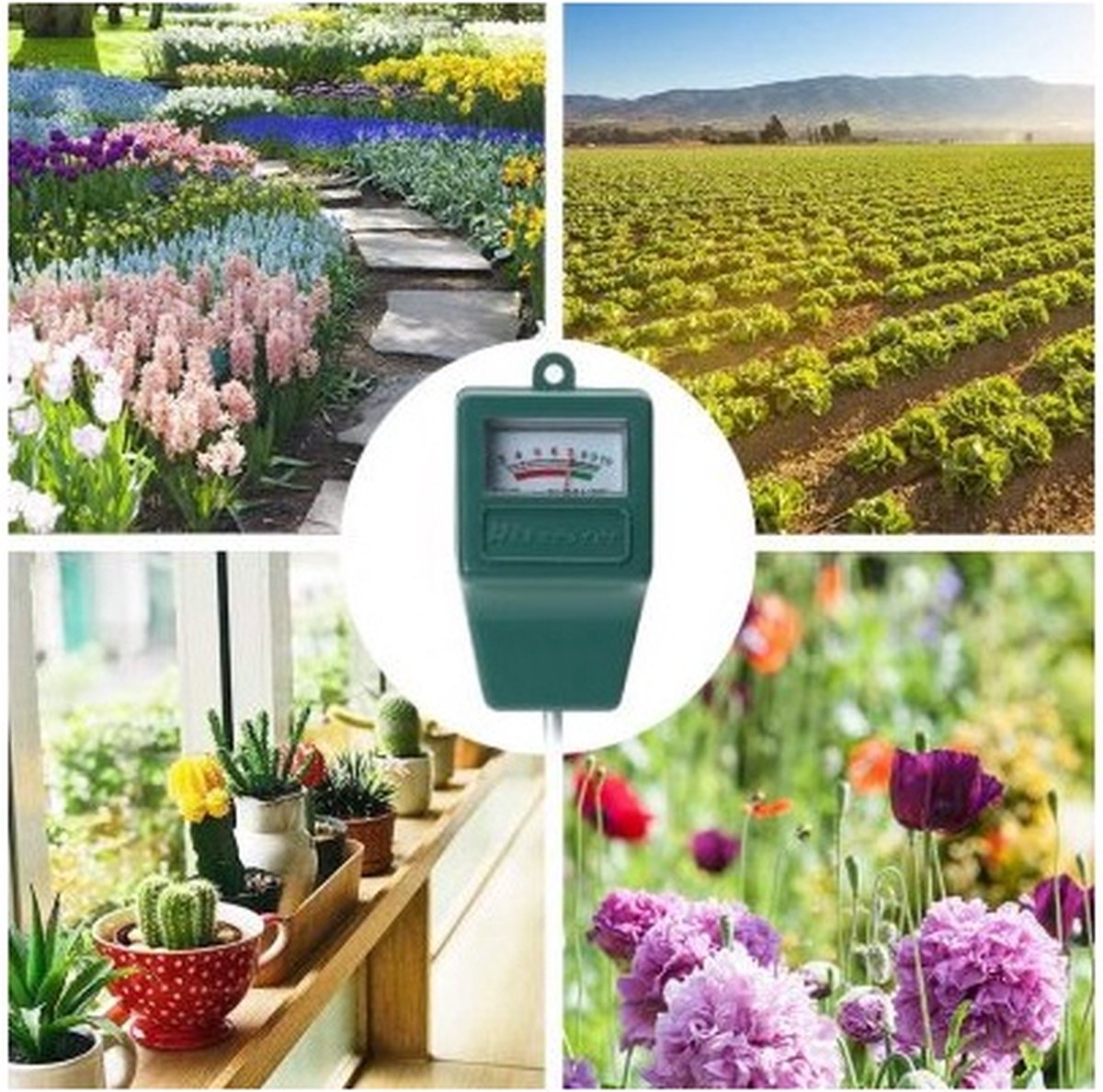 A&K PREMIUM 4in1 PH Meter | Digitaal | Grond en Vocht Meter ...