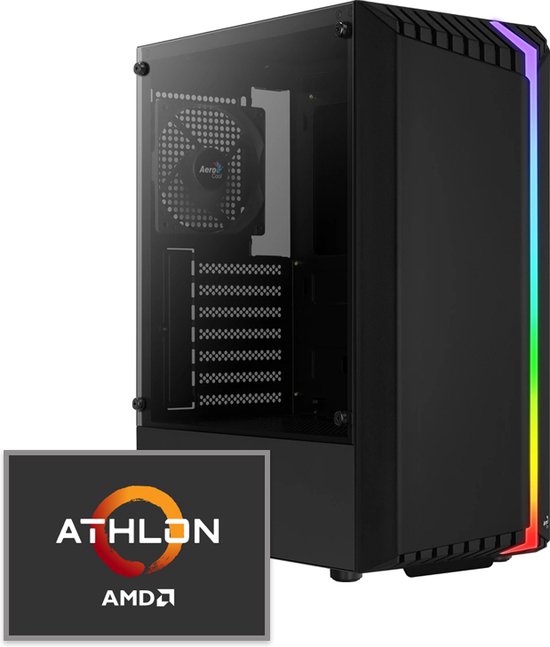 Bionic V1 RGB Gaming PC | AMD Athlon 3000G | 16 GB DDR4 | 500 GB SSD - NVMe | Windows... | bol