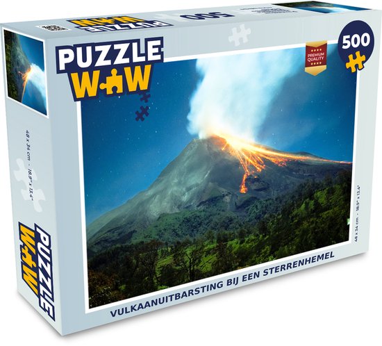 Puzzle Eruption volcanique dans un ciel étoilé - Puzzle - Puzzle 500 ...