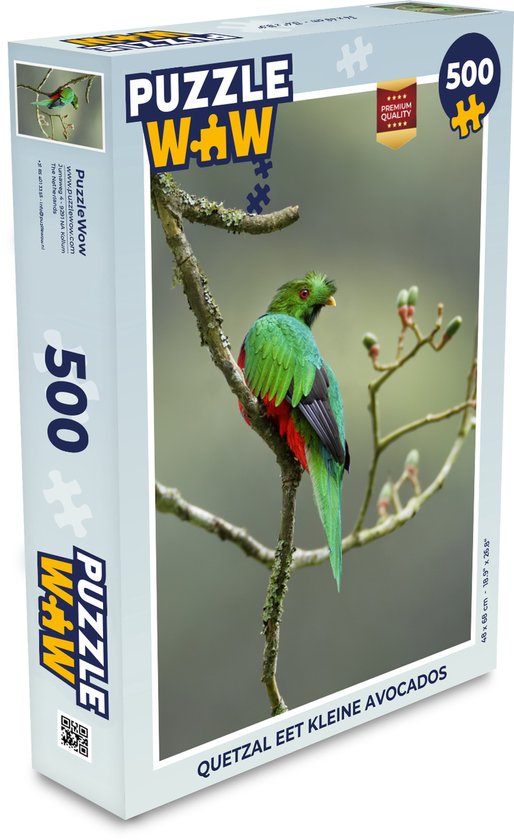 Puzzel Quetzal eet kleine avocados - Legpuzzel - Puzzel 500 stukjes | bol