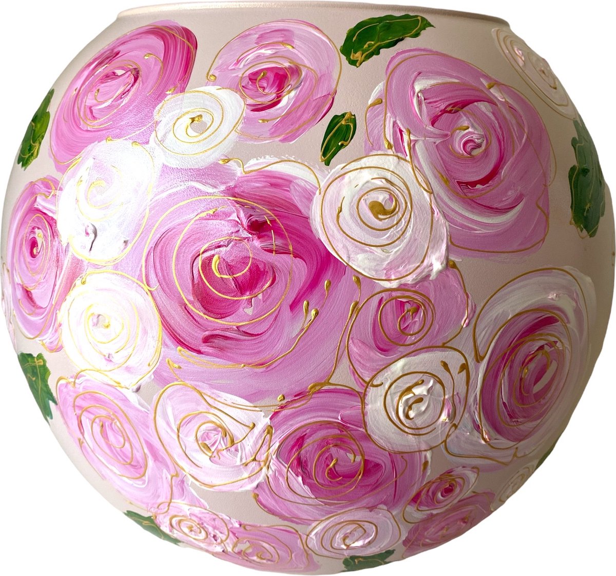 handbeschilderde glazen vaas van Daizies | bol.com