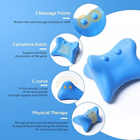 Alpha Focus Nekstretcher - Massagekussen voor Nekpijn- Nekmassage ...
