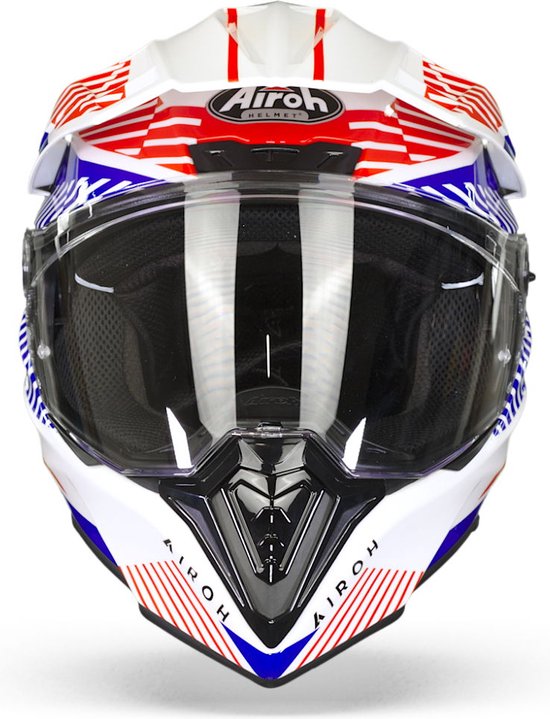 Airoh Commander Boost Wit Blauw Glanzend Adventure Helm - Maat M | bol.com