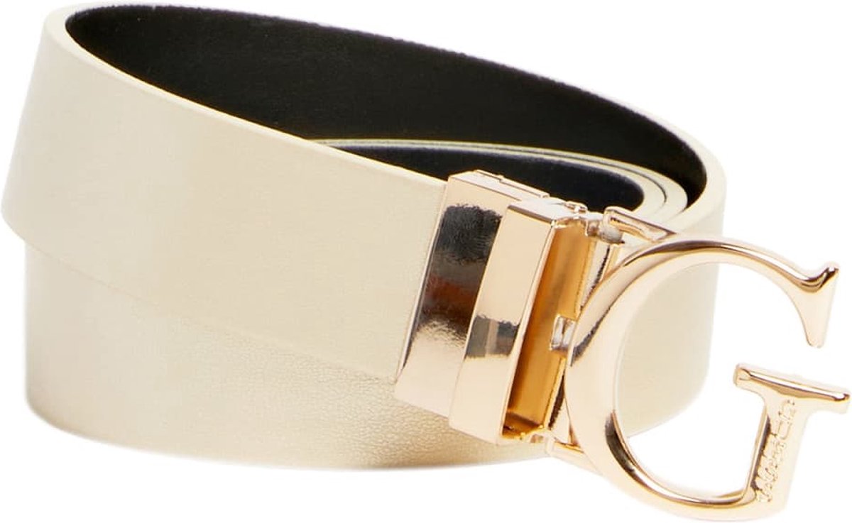 Guess Adjustable & Reversible Belt Dames Riem - Black/Gold - Maat L ...
