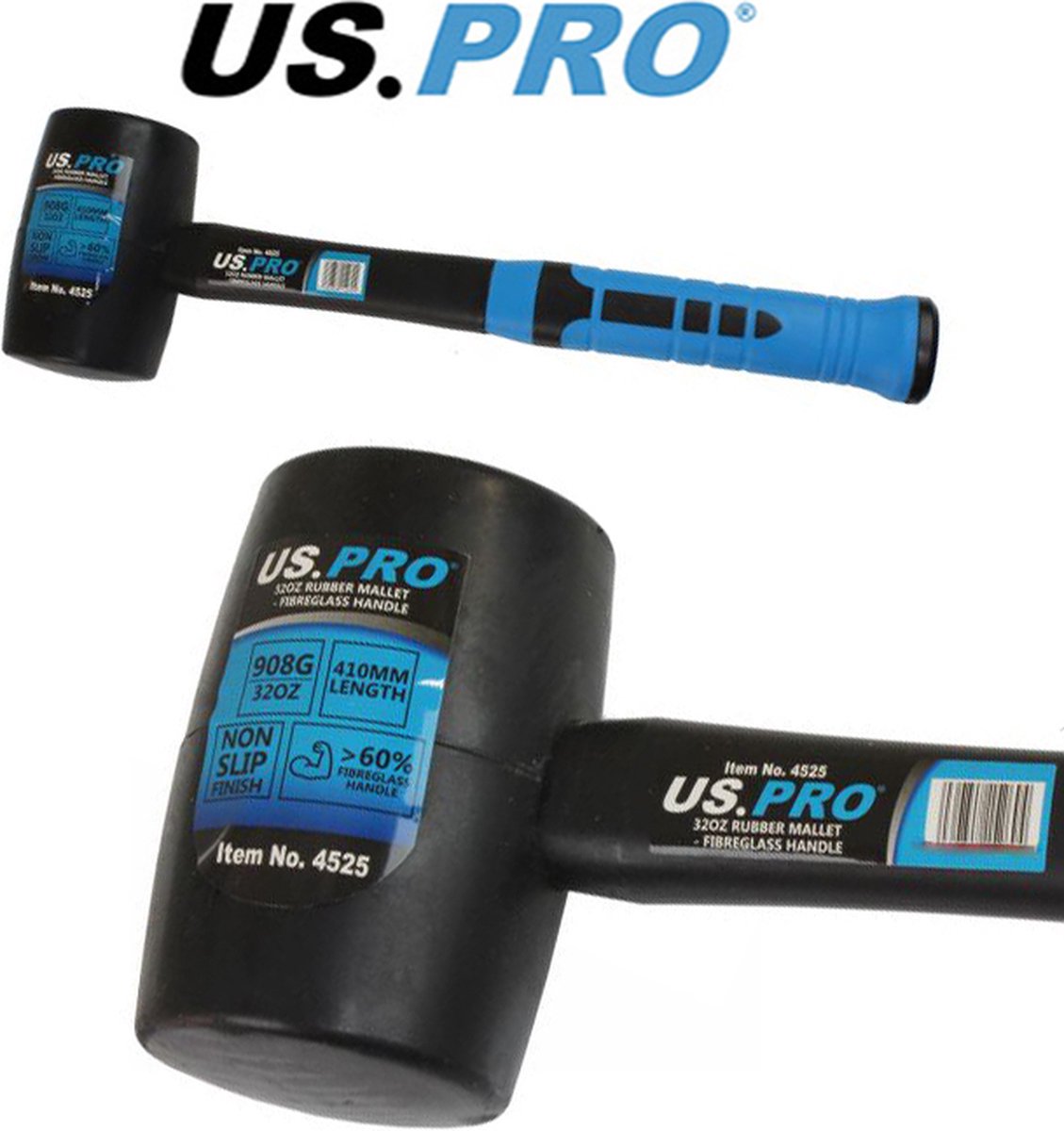 Universele Rubber hamer / Tegelhamer 900 gram (400 mm lang) | bol.com