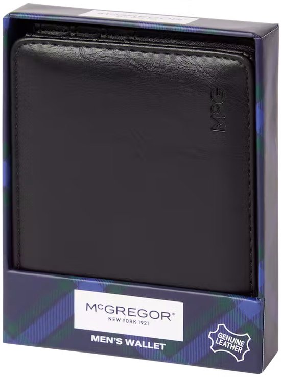 McGregor - leren portemonnee - heren leer zwart - mannen cadeautjes ...