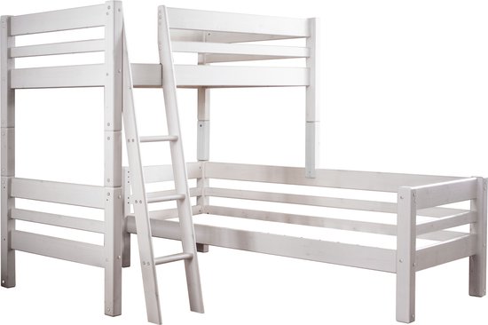 MOJO - Stapelbed - Hoek - 90 x 200 cm - Wit | bol