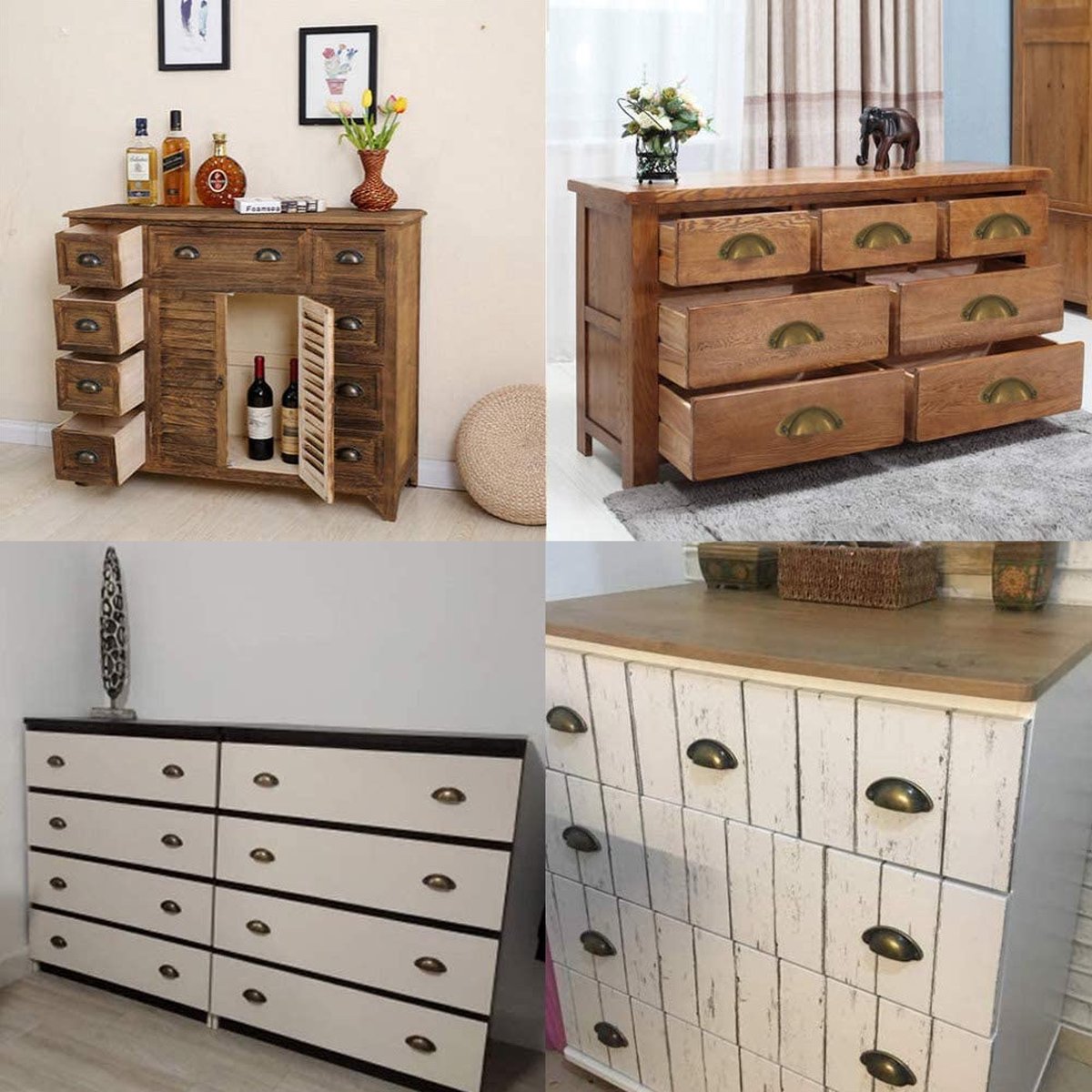 Deurknop Vintage Handgrepen Meubels 20 Stuks Meubelgrepen Deurknoppen Vintage Shell... | bol.com