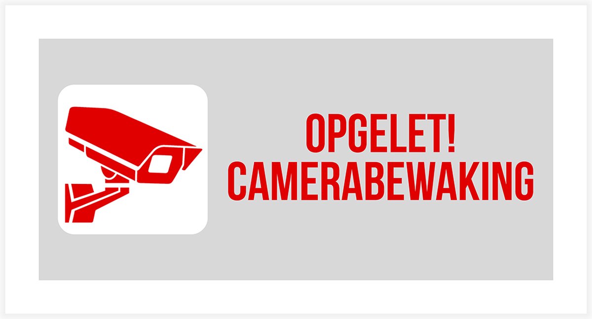 Pictogram/ bord | "Opgelet! Camerabewaking" | 30 x 15 cm | Beveiliging | Dieven... | bol