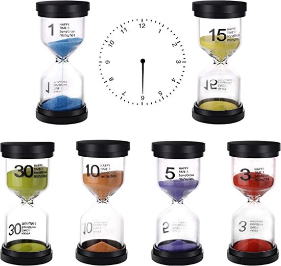 Sand Timer - Zandloper voor kinderen - kleurrijk zand 6 | bol