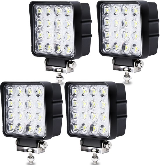 Led-werklamp 4 stuk extra led koplamp voor offroad, 12 V, 24 V, koplamp ...