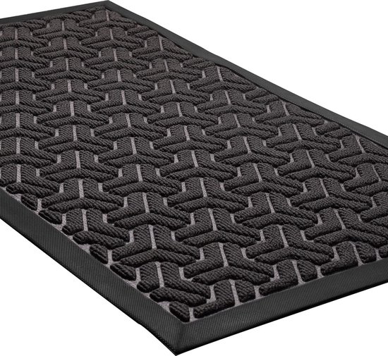 PureJoy Deurmatten Grijs Binnen & Outdoor Rubber Antislip Mat voor ...