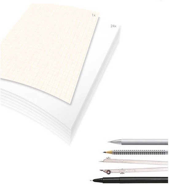 A3 overtrekpapier / transparant tekenpapier - 24 vellen - 80 grams ...