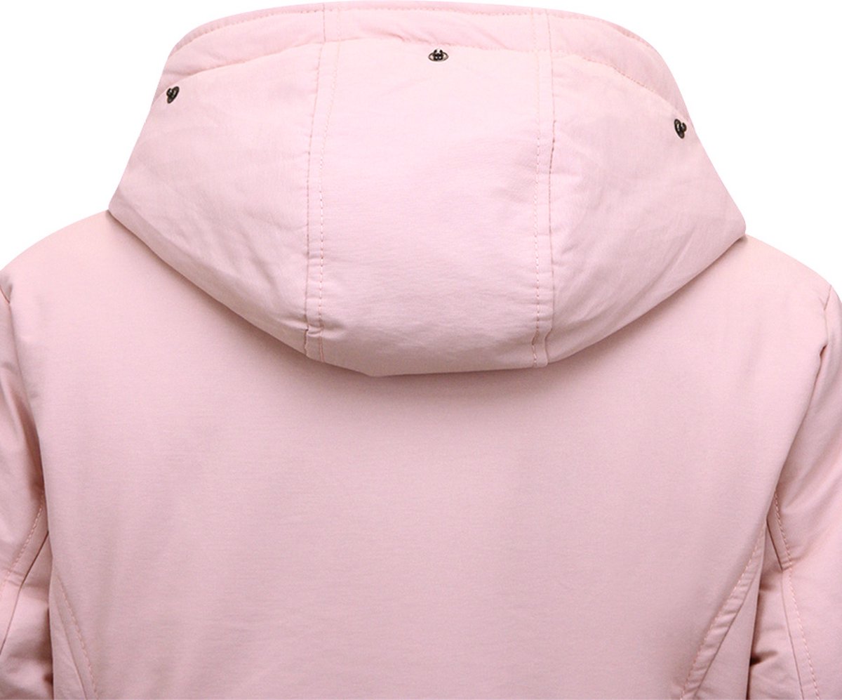Korte Dames Winterjas Getailleerd - Roze | bol