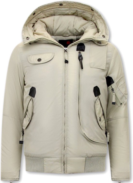 Korte Heren Winterjas met Capuchon - 1771 - Beige | bol.com
