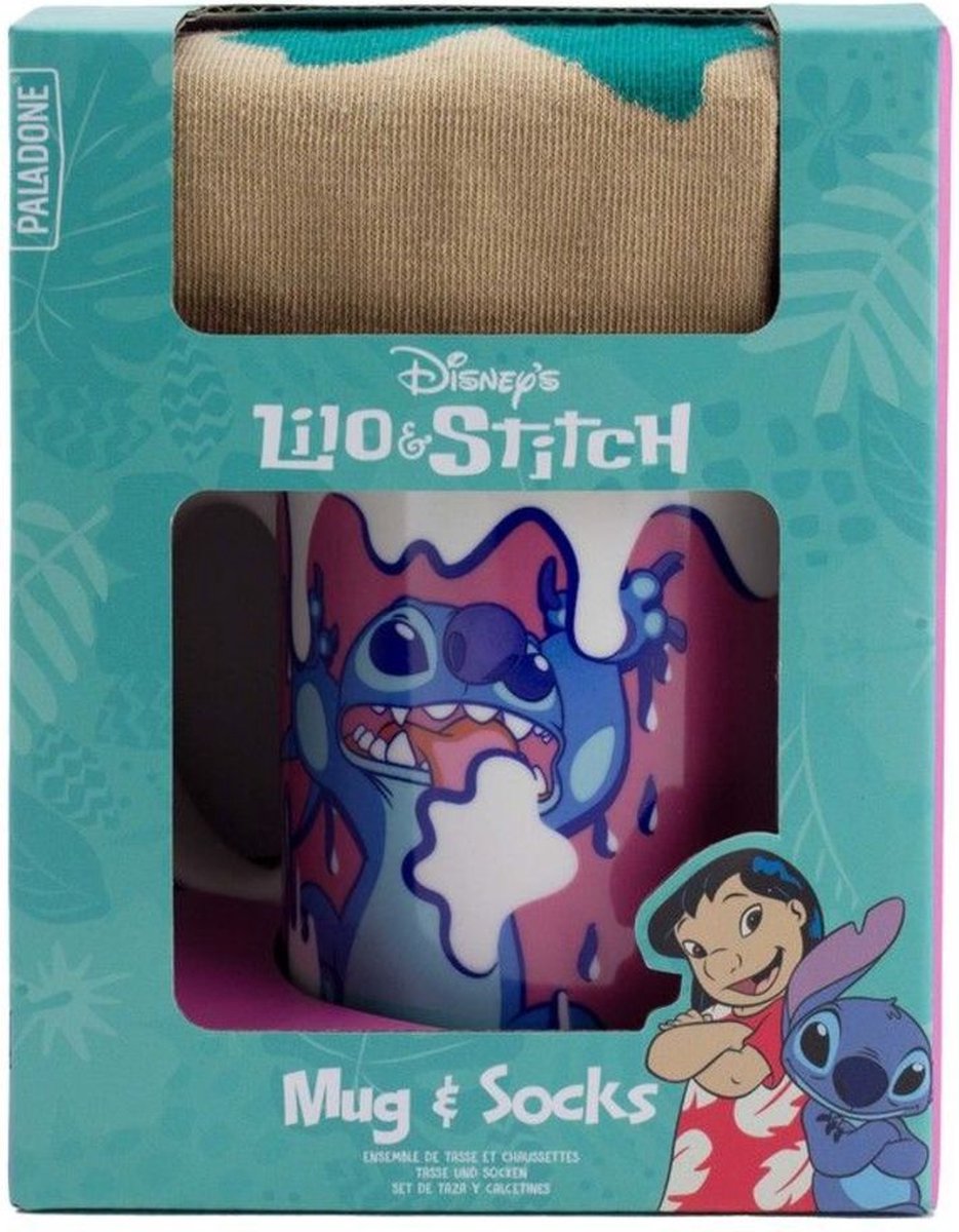 Lilo & Stitch - Stitch Mok en Lilo Sokken Geschenkset | bol.com