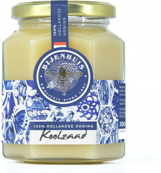 Het Bijenhuis Wageningen - Nederlandse koolzaadhoning - 350 g | bol