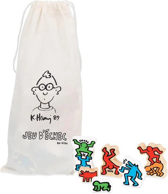 Chess Set (Red & Blue) by Keith Haring | Games | bol.com