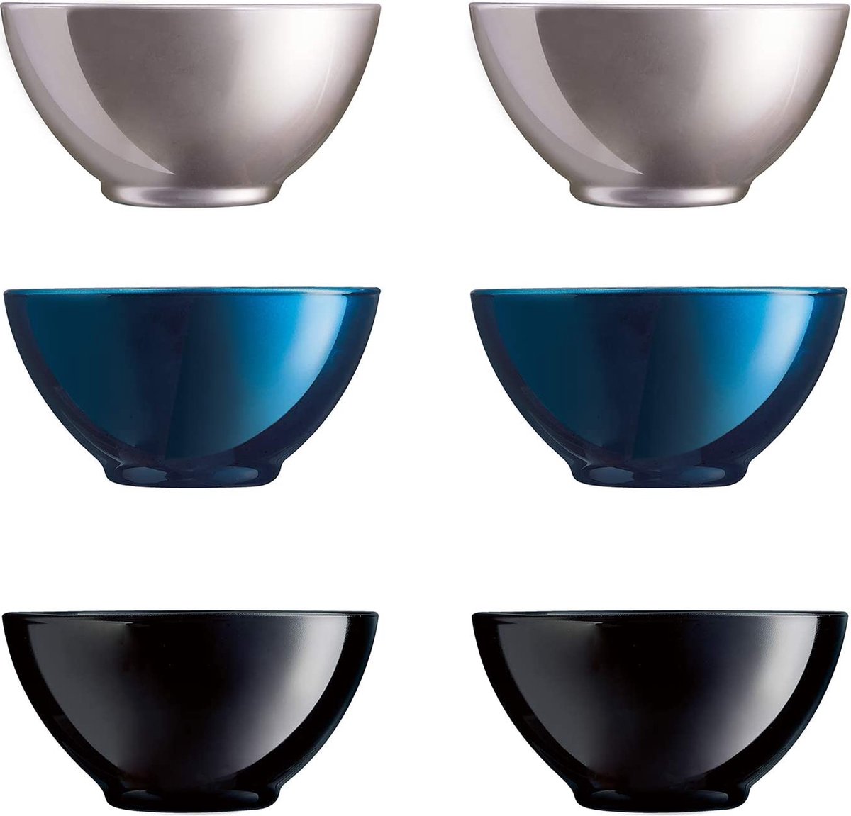 Luminarc Flashy Set 6 bols céréales petit-déjeuner micro-ondes verre 50 ...