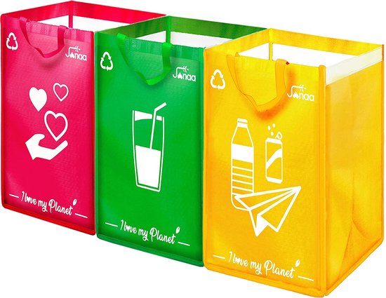 Janaa Afvalscheiding {Premium} 3 vuilniszakken voor afvalscheiding van ...