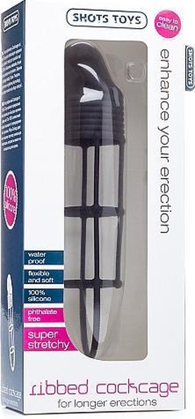 Ribbed Cockcage - Zwart | bol.com