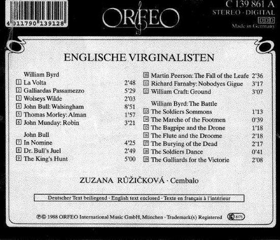 Zuzana Růžičková - Englische Virginalisten (CD), Zuzana Ruzickova ...