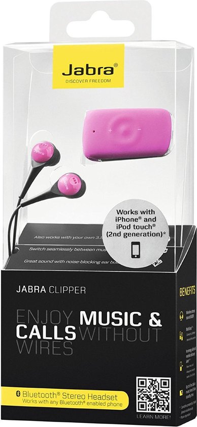 Jabra Clipper Stereo Bluetooth in-ear Headset Pink / Roze | bol.com