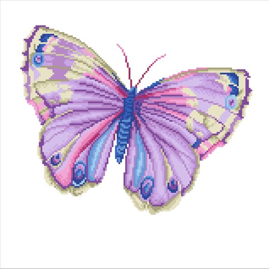 Diamond Dotz® Butterfly Purple - Diamond Painting (38x38 cm) | bol.com