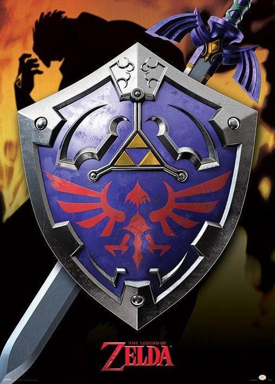 Nintendo ZELDA SHIELD METALLIC POSTER 50x70cm /Merchandise | bol