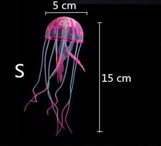 Aquarium decoratie, gloeiende jelly kwal. Paars | bol.com