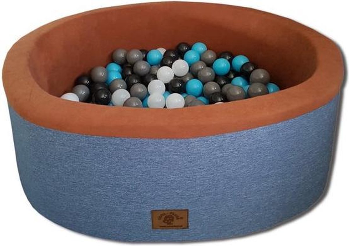 Ballenbak - stevige ballenbad - 90 x 40 cm - 200 ballen - wit, grijs ...