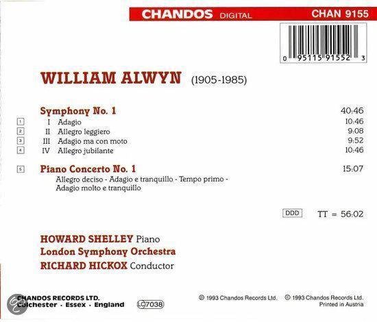 Howard Shelley, London Symphony Orchestra, Richard Hickox - Alwyn: Symphony No.... | bol.com