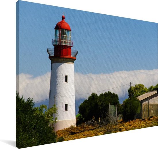 Canvas Schilderij Vuurtoren op het Afrikaanse Robbeneiland in Zuid-Afrika - 140x90 cm... | bol