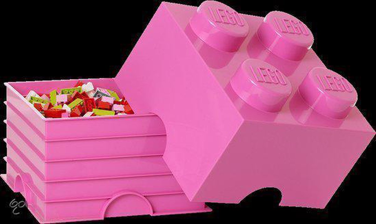 Lego Storage Brick - Brick 4 - Roze | bol.com