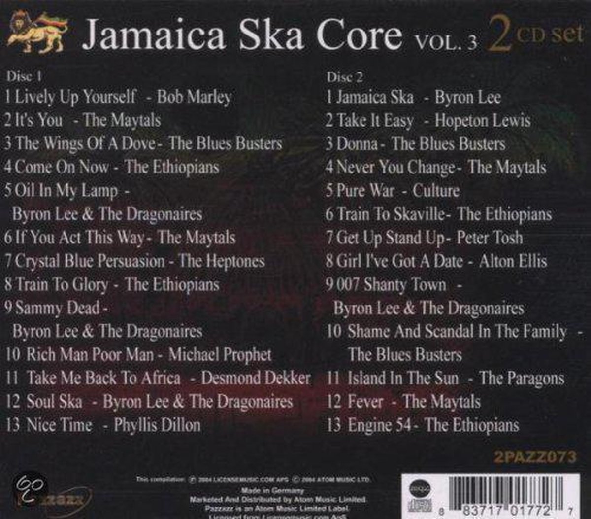 Various Artists - Jamaica Ska Core Volume 3 (2 CD), various artists ...