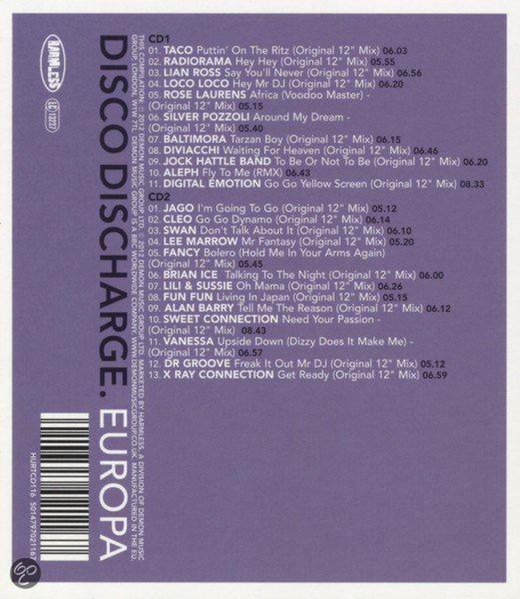 Disco Discharge: Europa, various artists | CD (album) | Muziek | bol.com