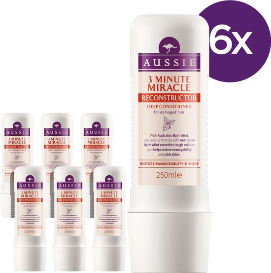 AUSSIE Repair Miracle Reconstructor 3MM Mask 250 ml X6 | bol.com
