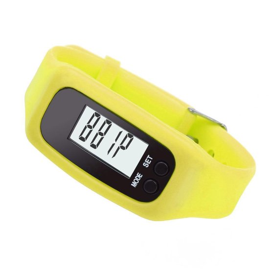 Digitale stappenteller | calorieteller | geel | bol.com