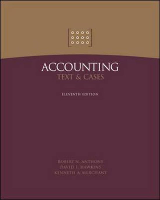 Accounting Text & Cases, Anthony | 9780072819502 | Boeken | bol