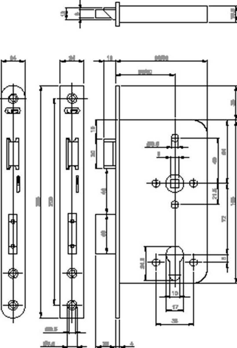 Assa Abloy Zelfvergrendelend Anti-Paniek slot pc72 dm60 skg** EL160 ...