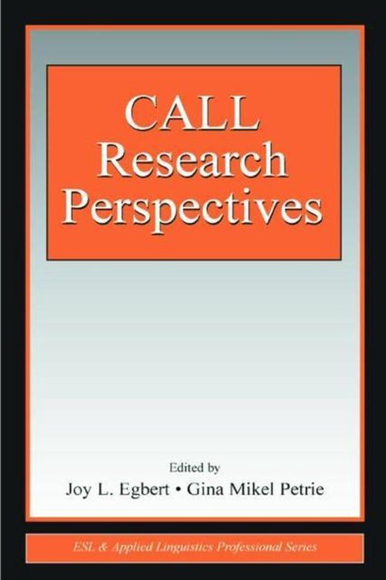 CALL Research Perspectives | 9780805851380 | Joy L Egbert | Boeken ...