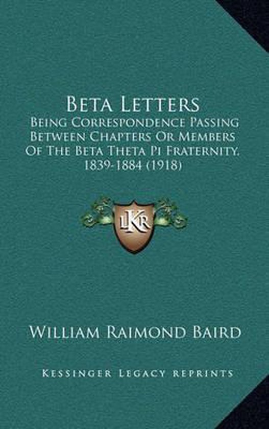 Beta Letters, William Raimond Baird | 9781166547066 | Boeken | bol.com