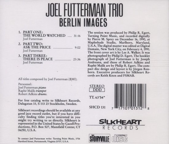 Berlin Images, Joel Futterman Trio | CD (album) | Muziek | bol