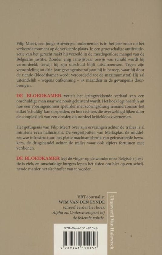 De bloedkamer, Filip Meert | 9789461310156 | Boeken | bol