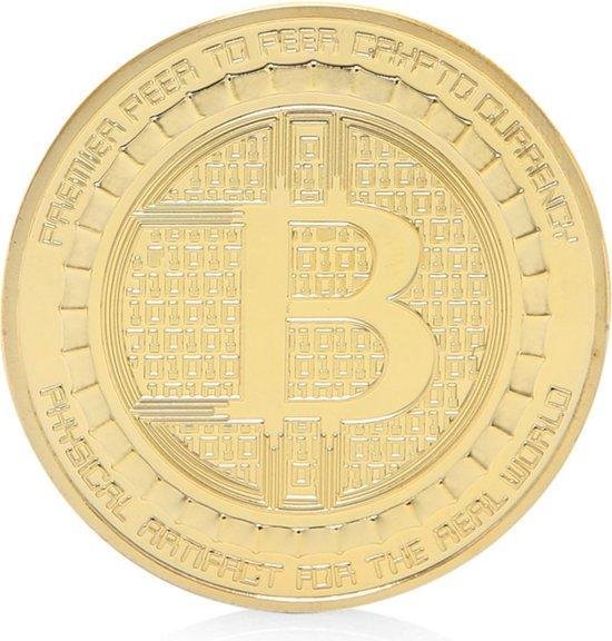 Bitcoin Munt - Goud Kleur - 4 st | bol