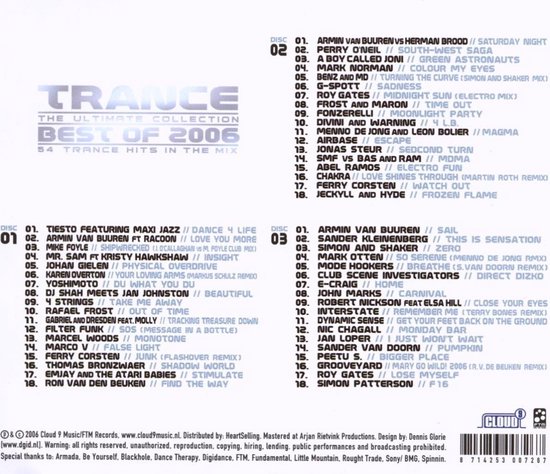 Best Of Trance 2006 The Ultimate Collection V A Cd Album Muziek