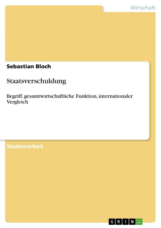 Staatsverschuldung (ebook), Sebastian Bloch | 9783640468935 | Boeken ...