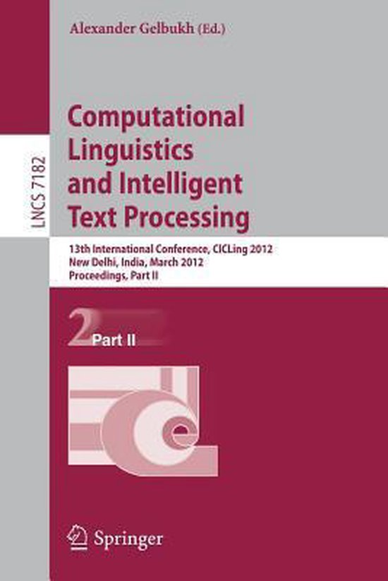 Computational Linguistics and Intelligent Text Processing ...