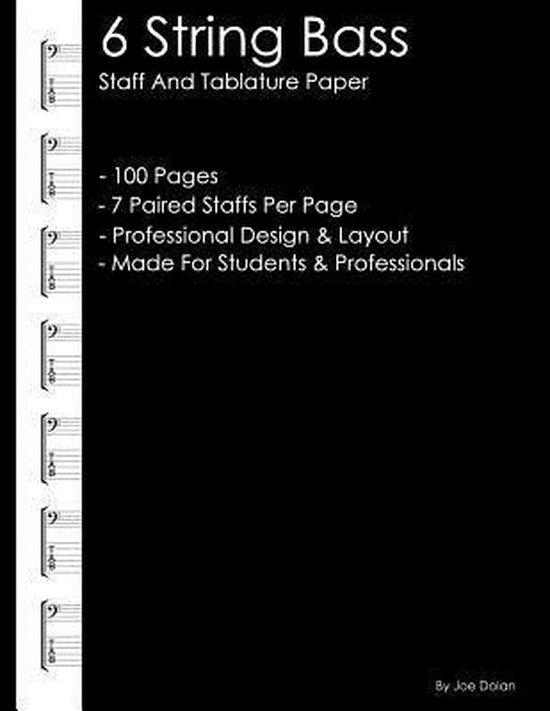 6 String Bass Staff and Tablature Paper | bol.com